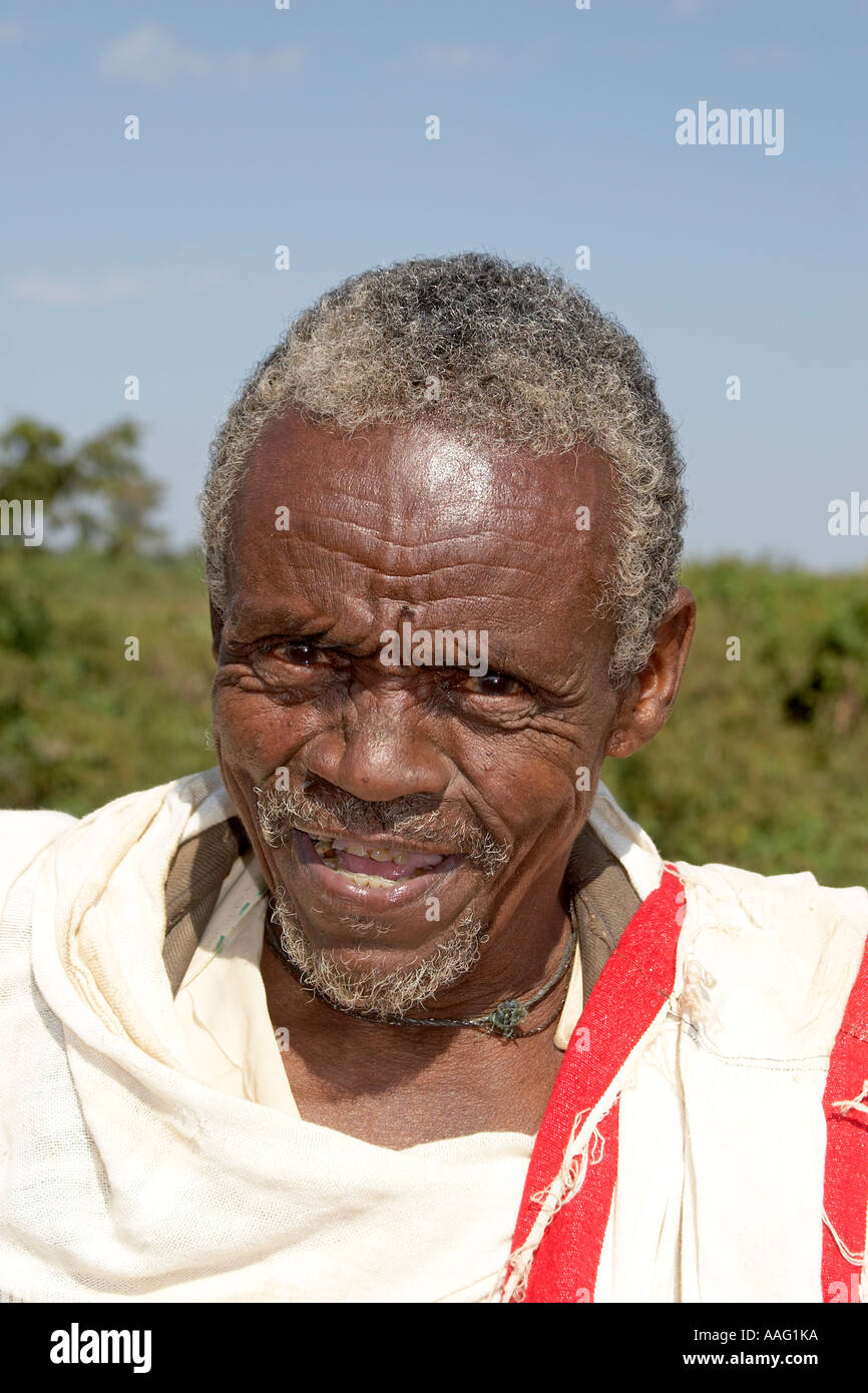Old Ethiopian man near Kuch Ethiopia Africa Stock Photo - Alamy