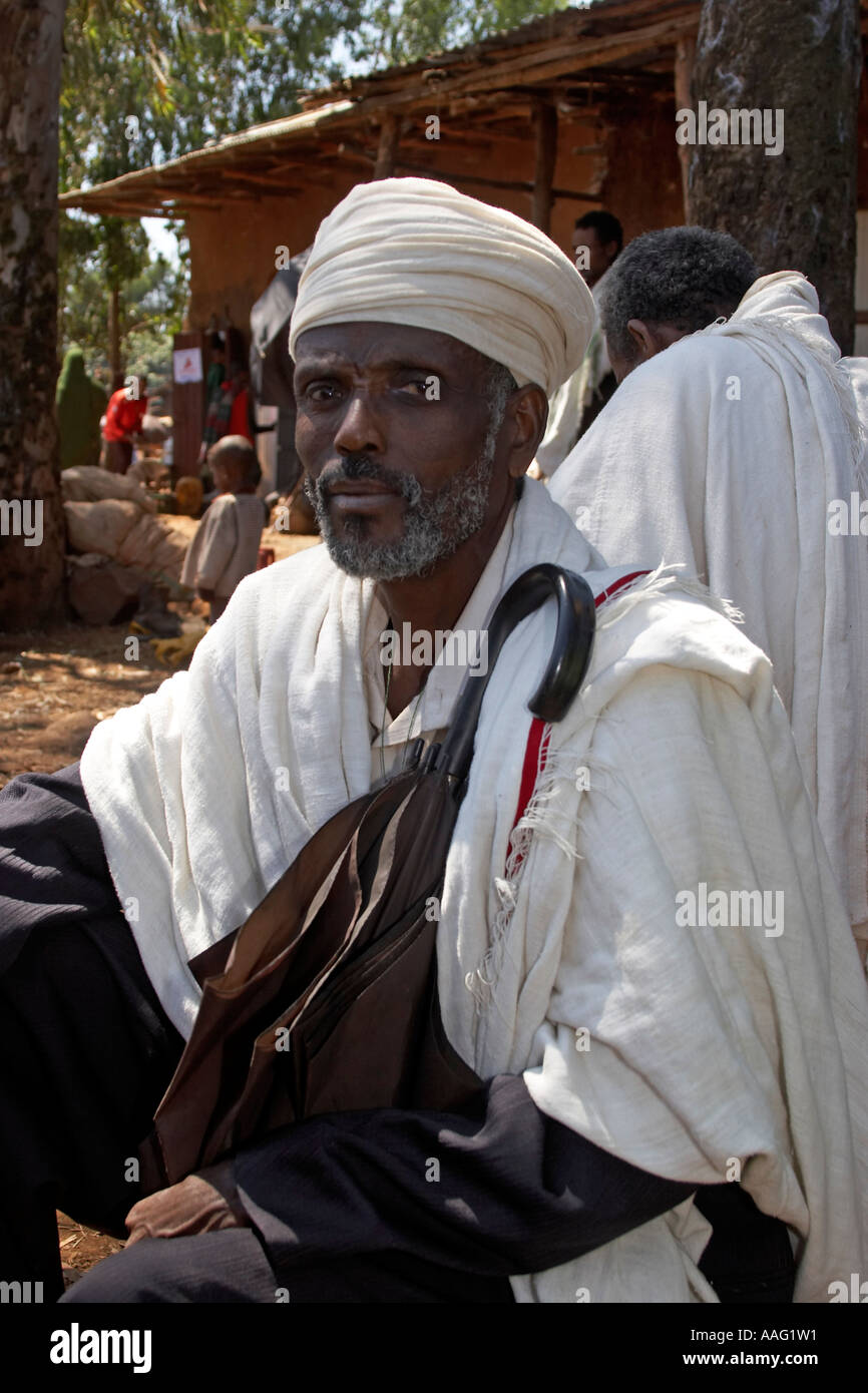 Old man in village of Kuch Ethiopia Africa Stock Photo - Alamy
