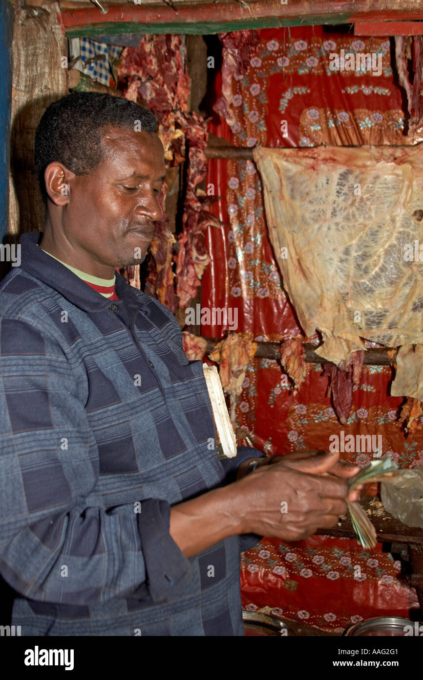 Ethiopian butcher shop hi-res stock photography and images - Alamy