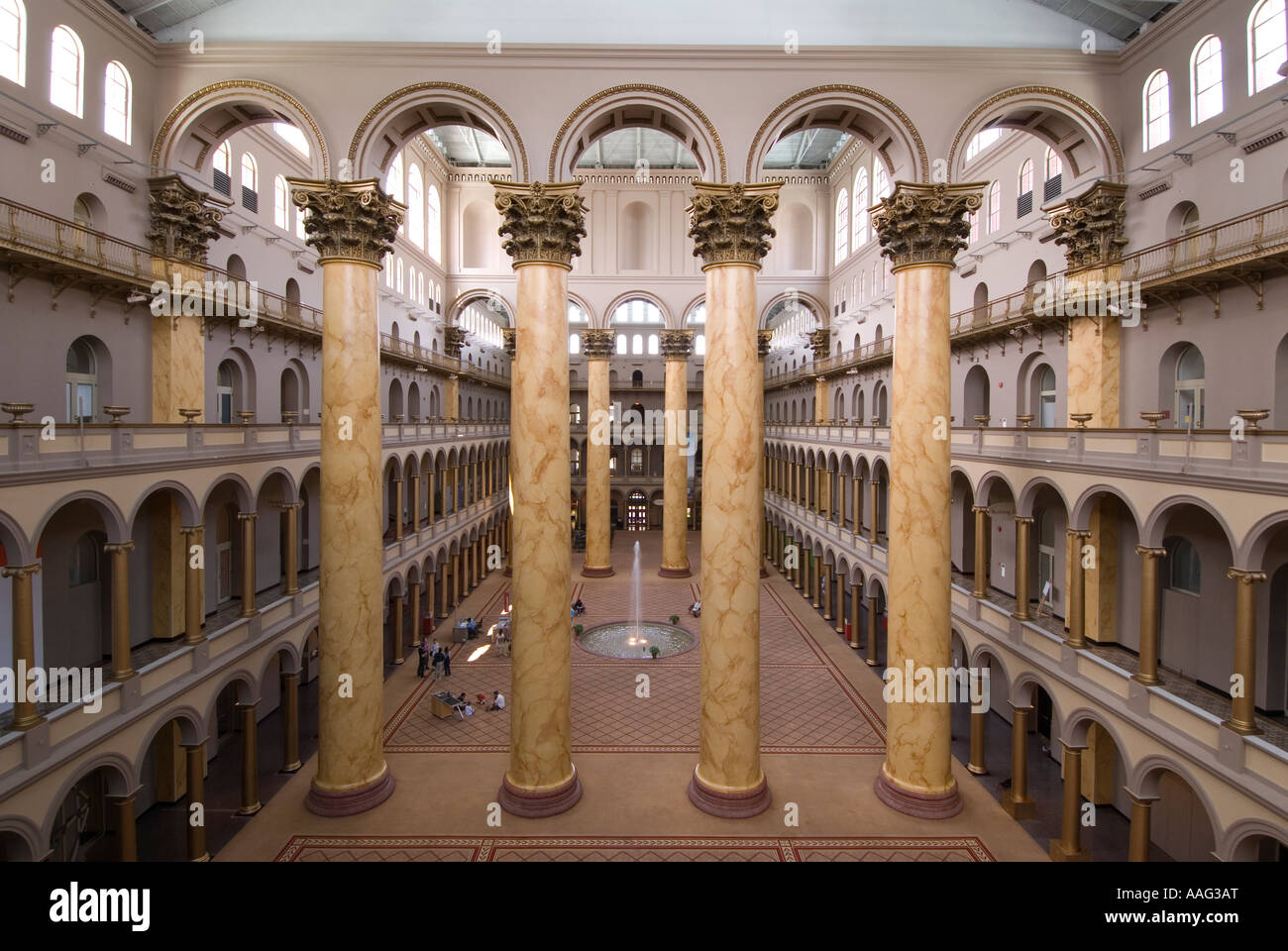 Interior view of corinthium columns in the National Building Museum ...