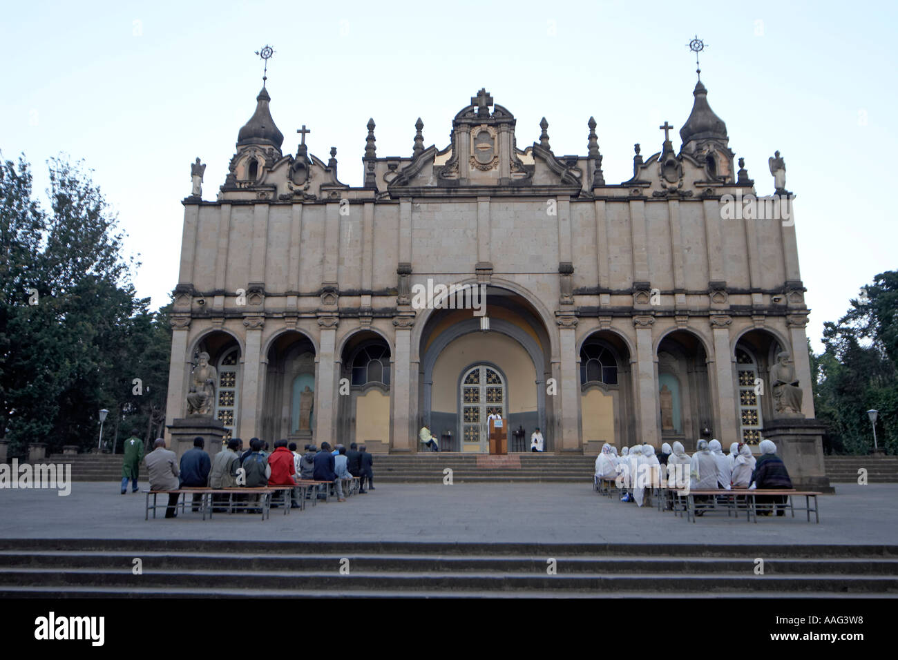 Holy Trinity Cathedral Ethiopian orthodox christian church with ...