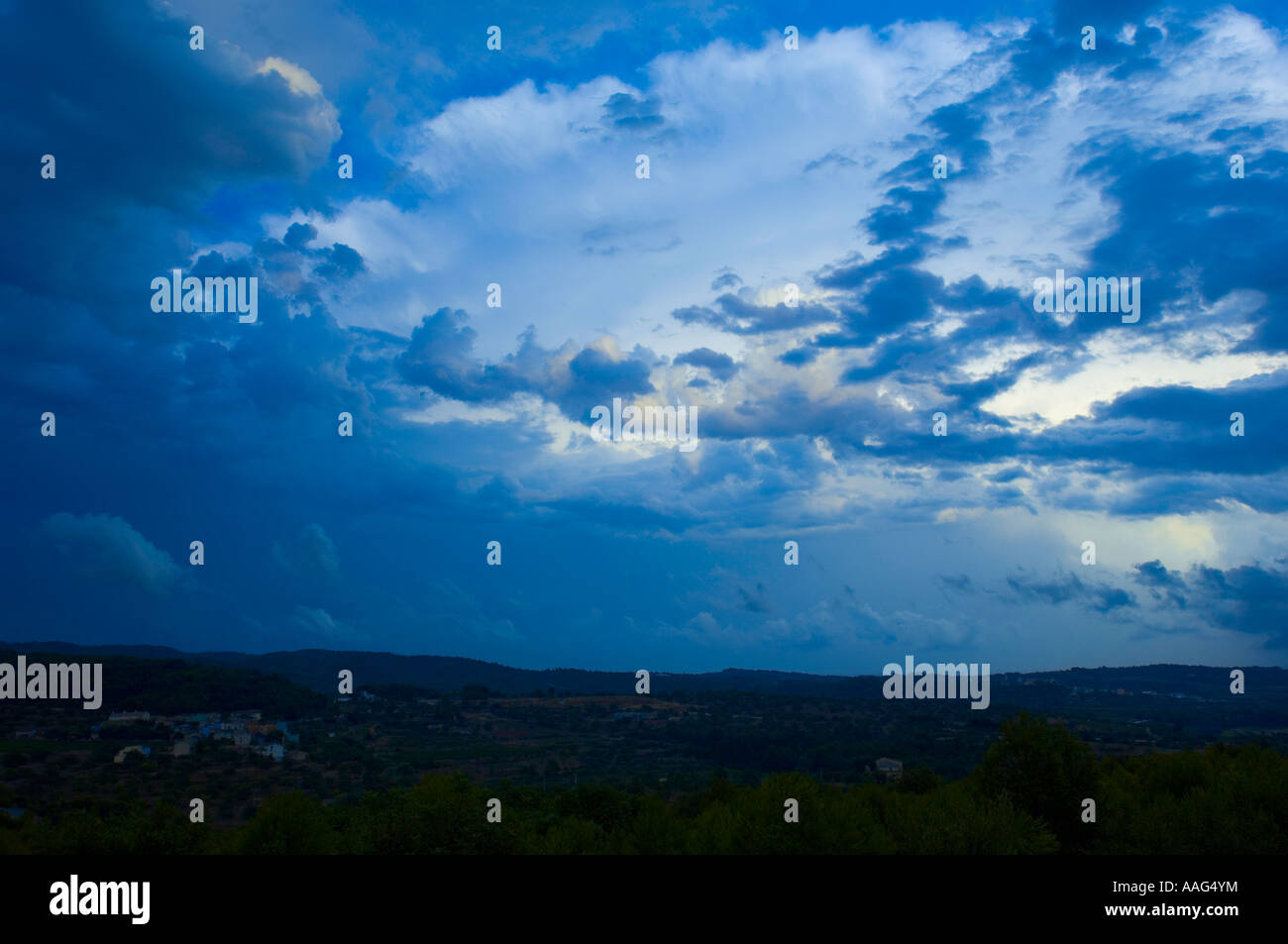 Dramatic post storm sky Northern Spain Stock Photo - Alamy