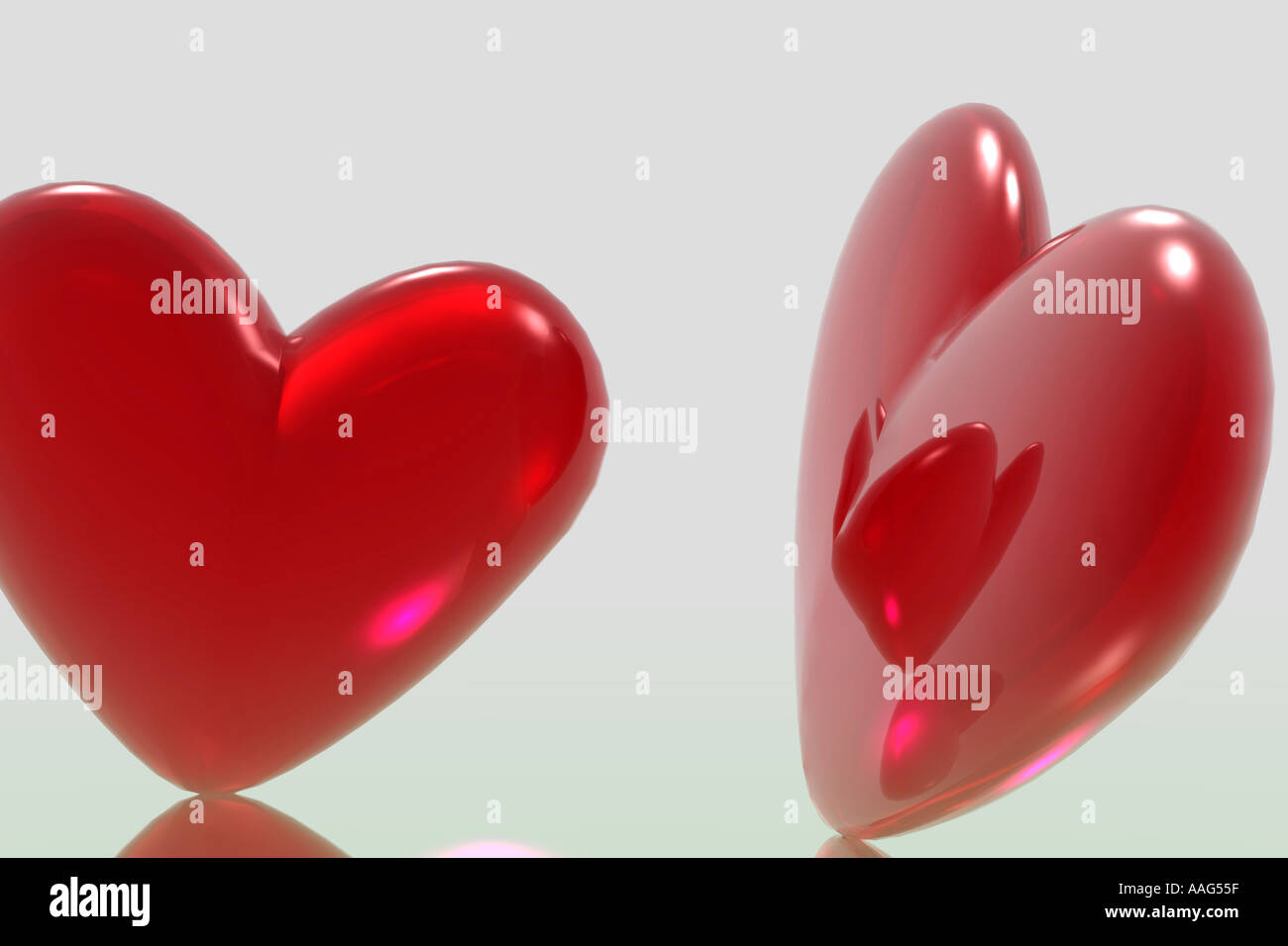 Standing Marble Hearts Stock Photo - Alamy