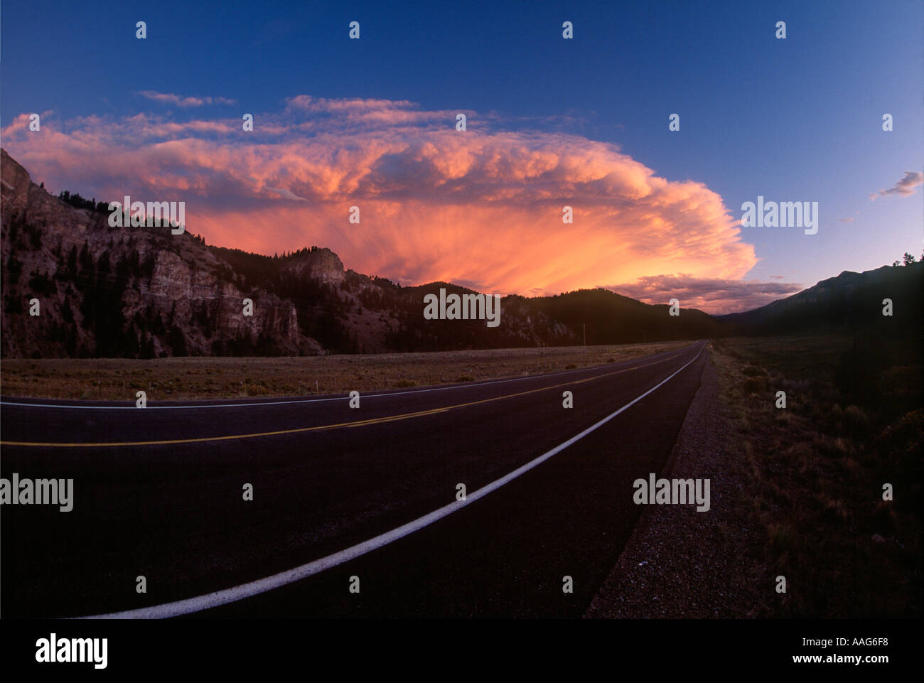 Anvil mountain at sunset hi-res stock photography and images - Alamy