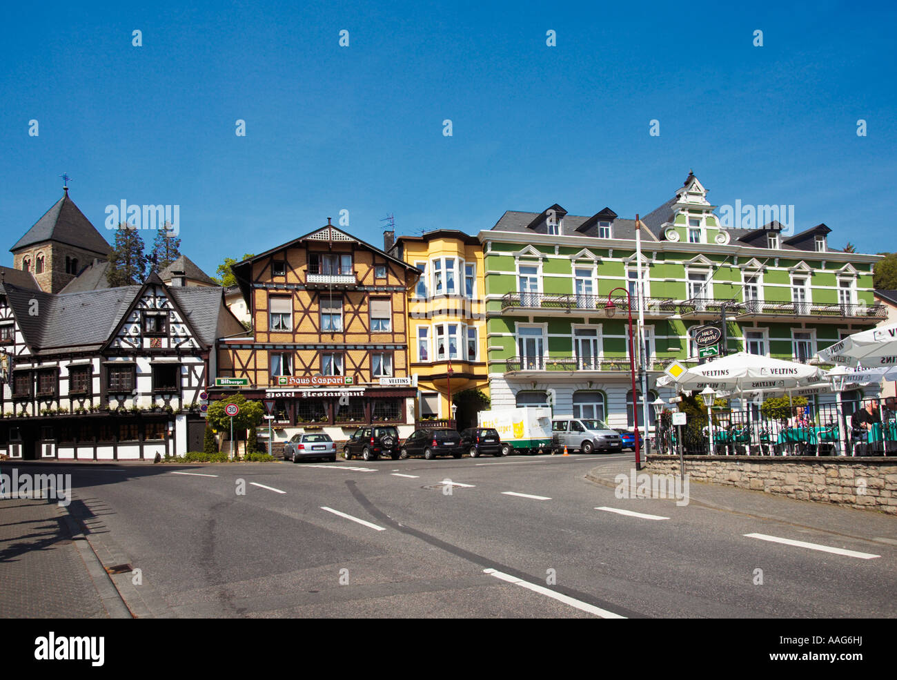 Altenahr town centre, Ahr Valley, Rhineland Palatinate, Germany Stock ...