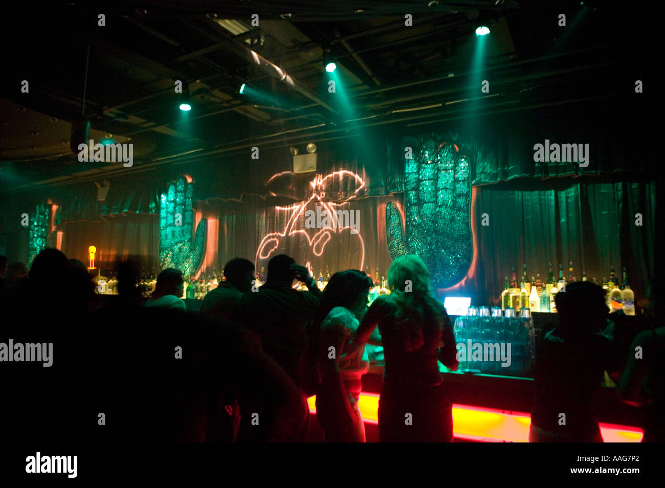 View of the first floor bar at Pacha Club in New York City USA April ...