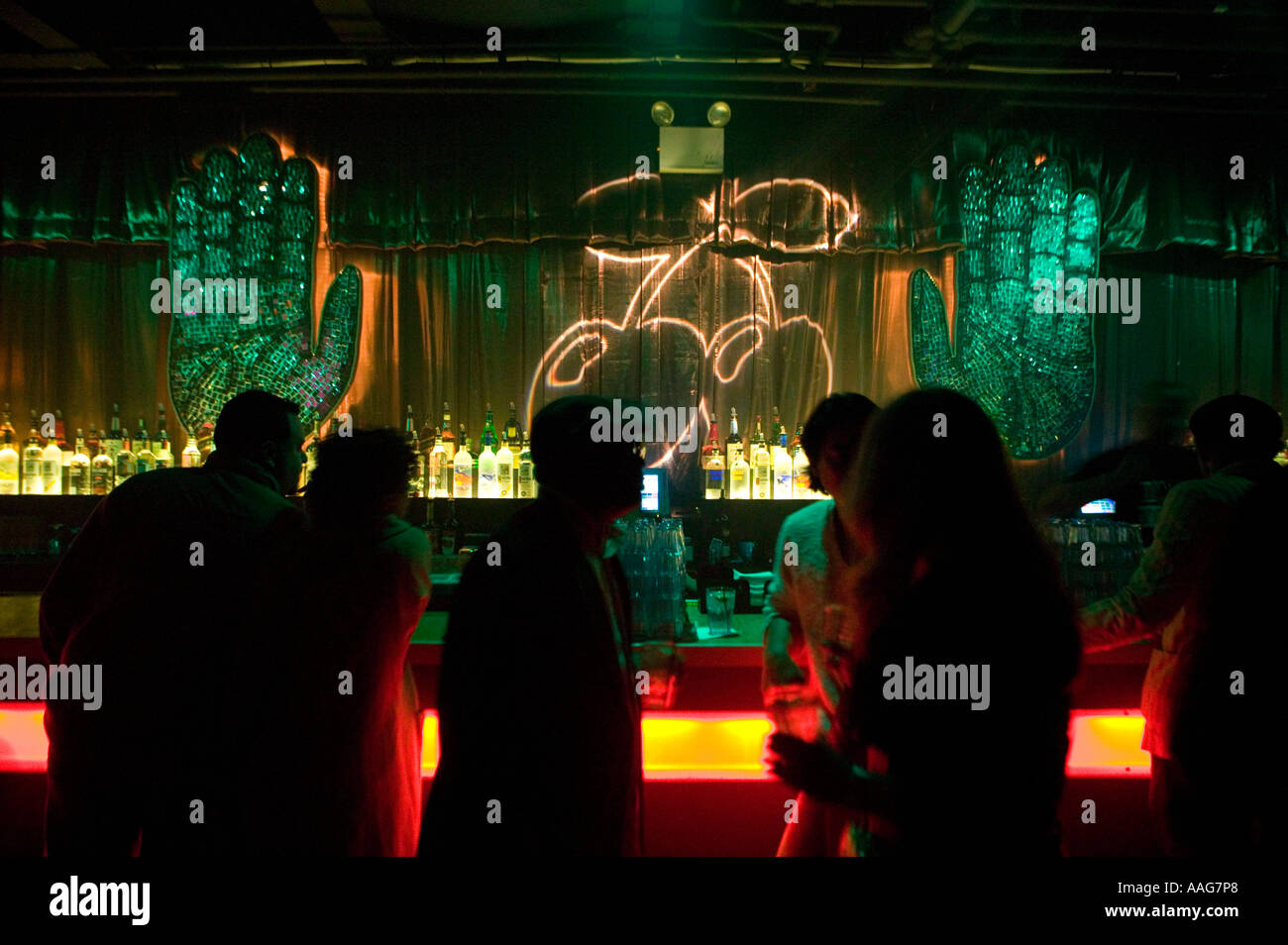 View of the first floor bar at Pacha Club in New York City USA April ...