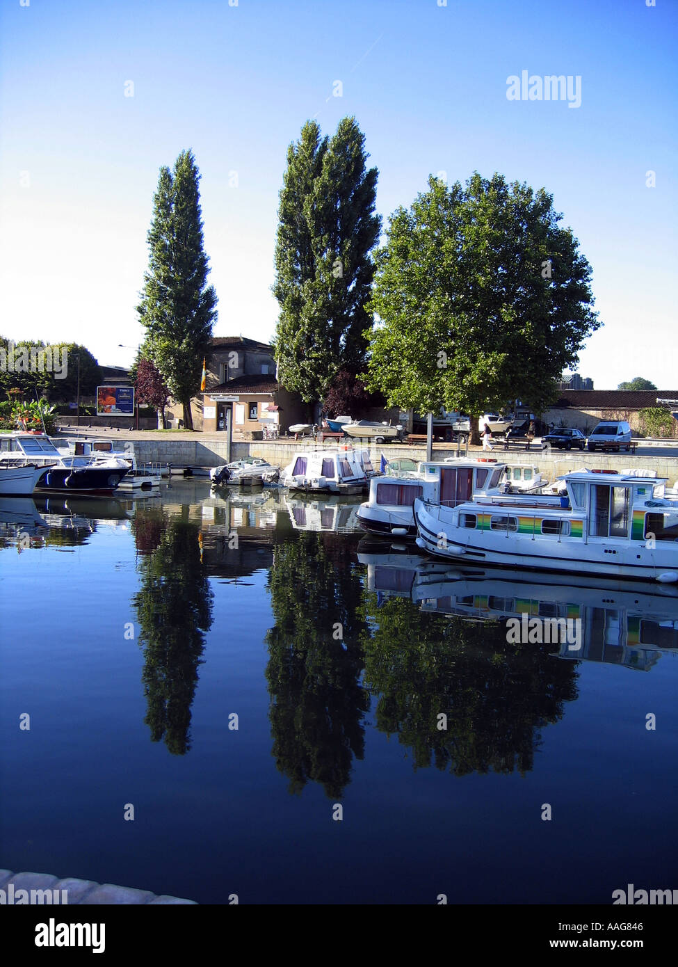 Cognac France the Port de Plaisance de Cognac on La Charente river ...