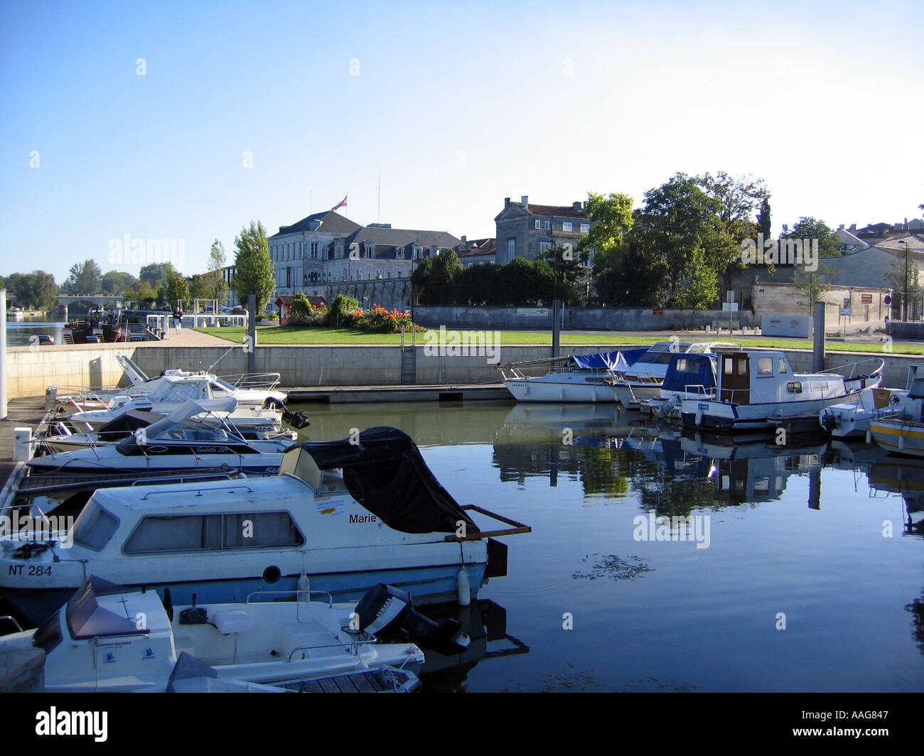 Cognac France the Port de Plaisance de Cognac on La Charente river ...