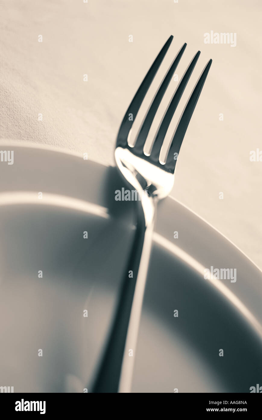 Silver plated knife fork on hi-res stock photography and images - Alamy