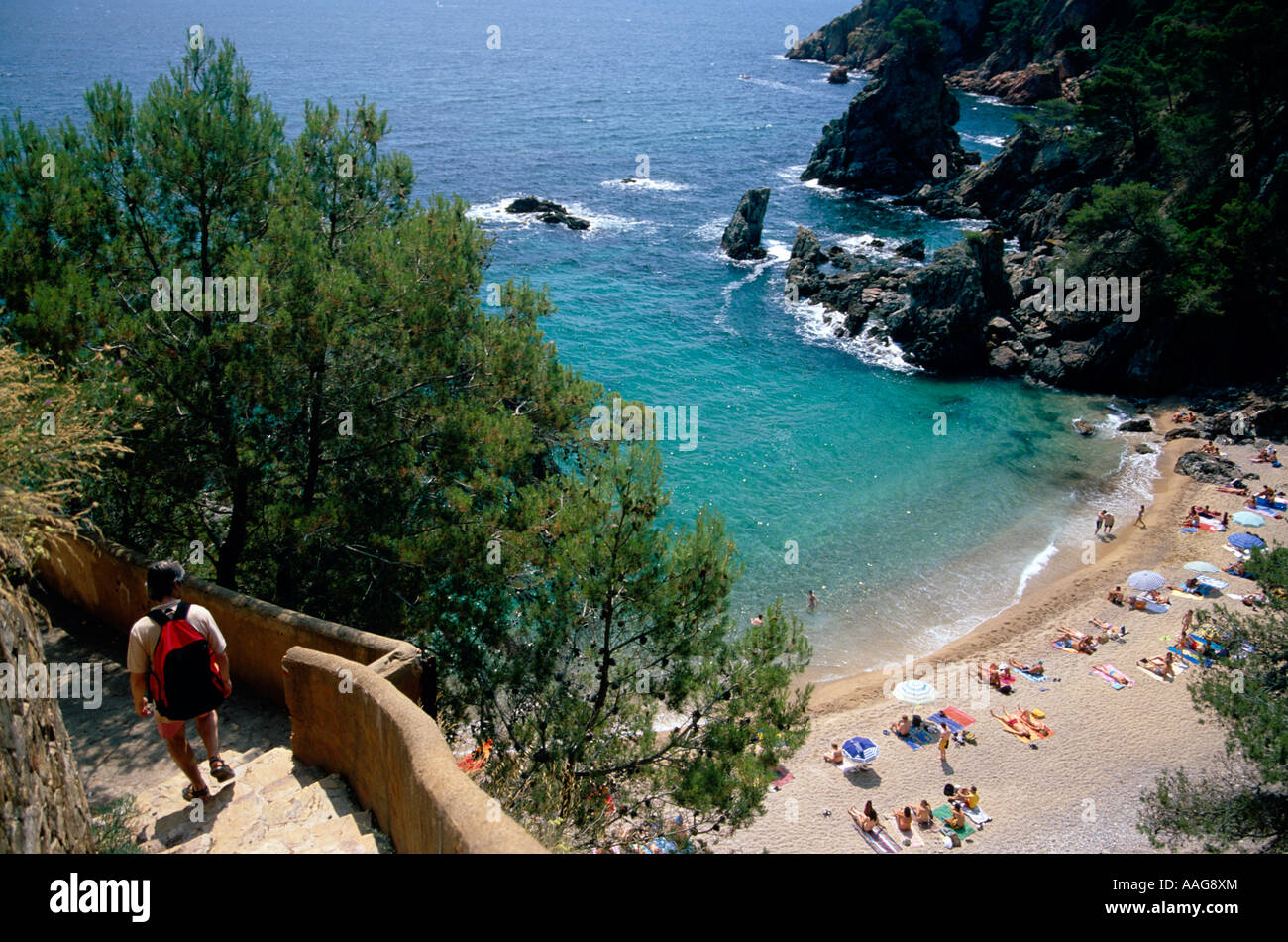 Hiking path to Cap Roig near Calella de Palafrugell Costa Brava ...