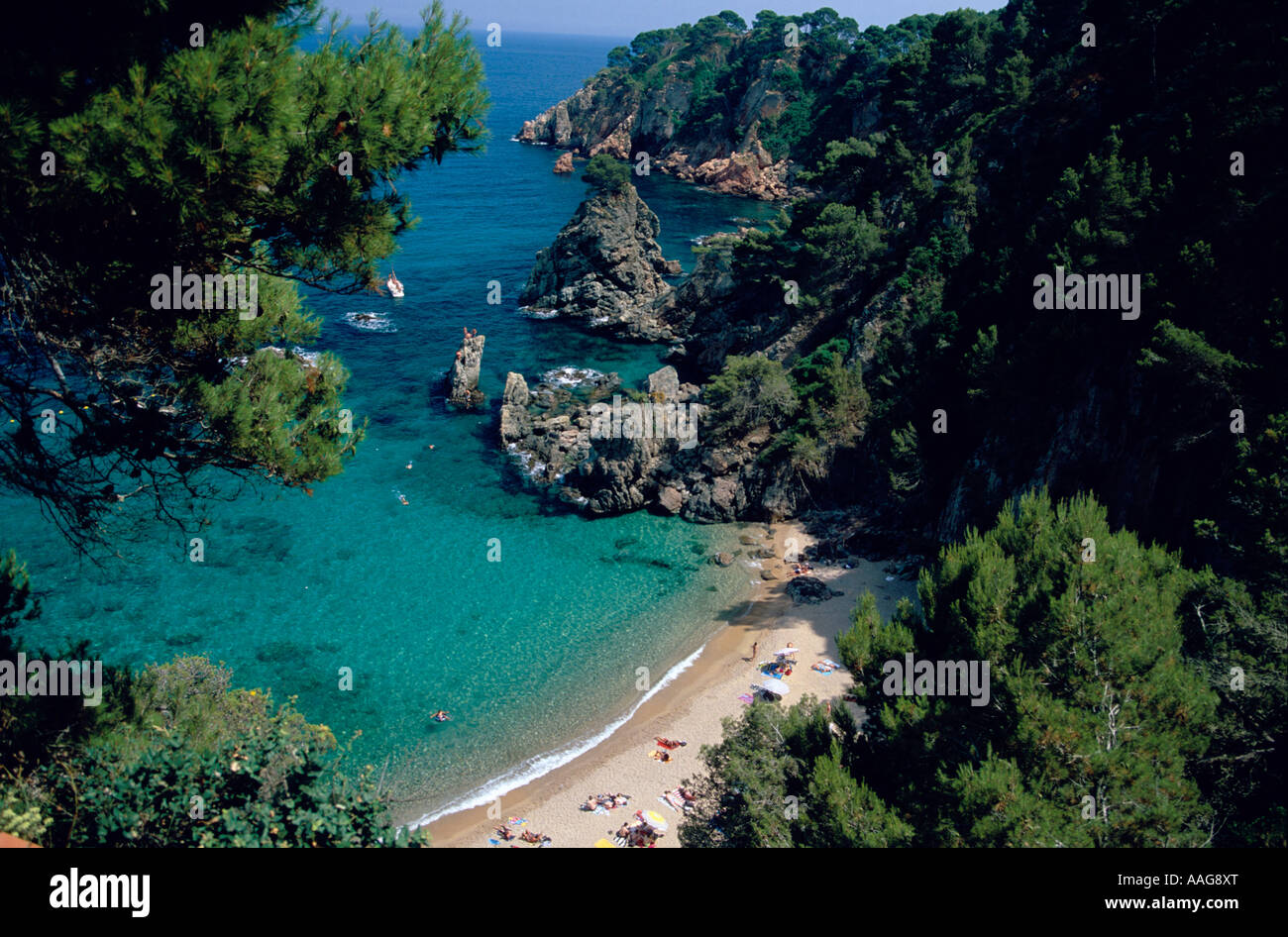 Platja del Golfet Calella de Palafrugell Costa Brava Catalonia Spain ...