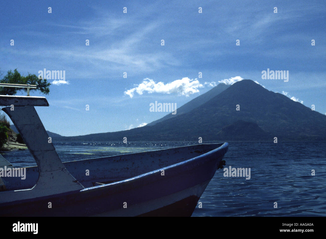 Lake Atitlan and toliman Volcano guatemala Stock Photo - Alamy