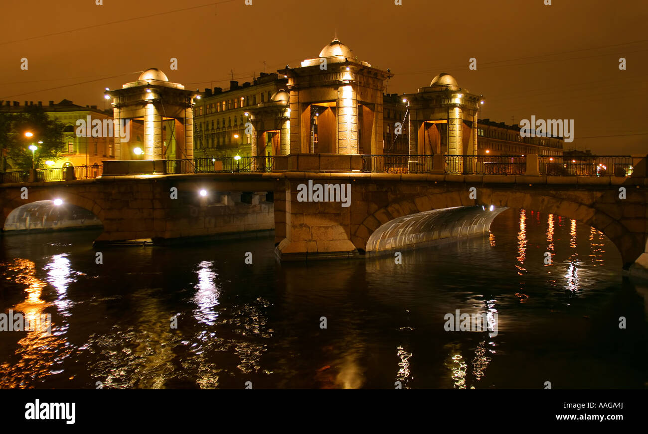 Saint Petersburg Lomonosov bridge Fontanka river Stock Photo - Alamy
