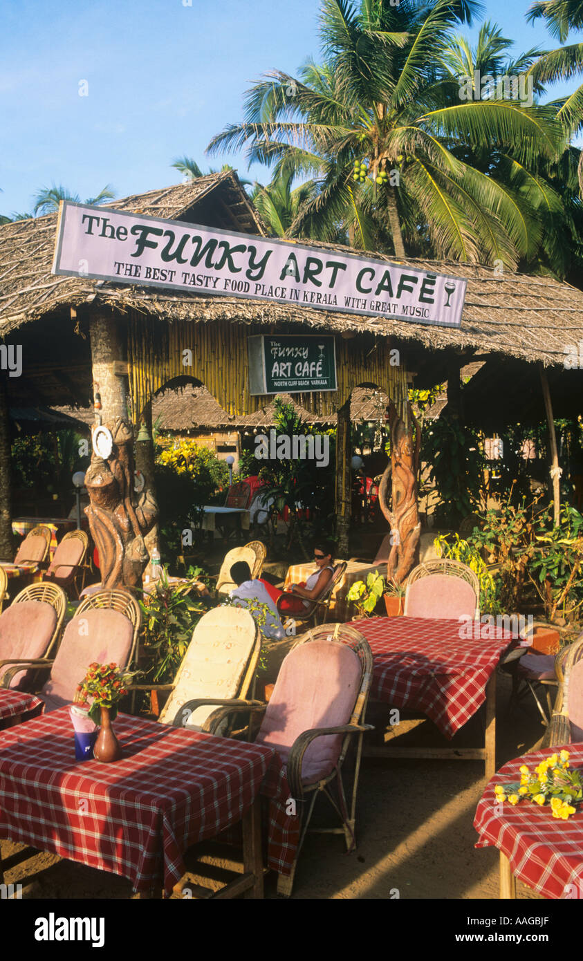 Restaurant North Cliff Varkala Kerala India Stock Photo - Alamy