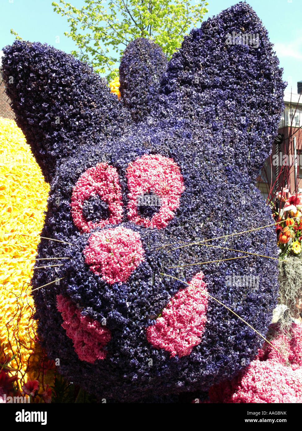 Float at the Haarlem Bloemencorso flower parade The Netherlands 2007 ...