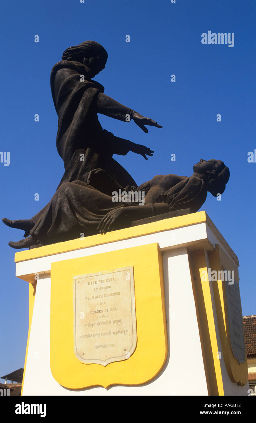 Abbé Faria statue Panjim Goa India Stock Photo - Alamy