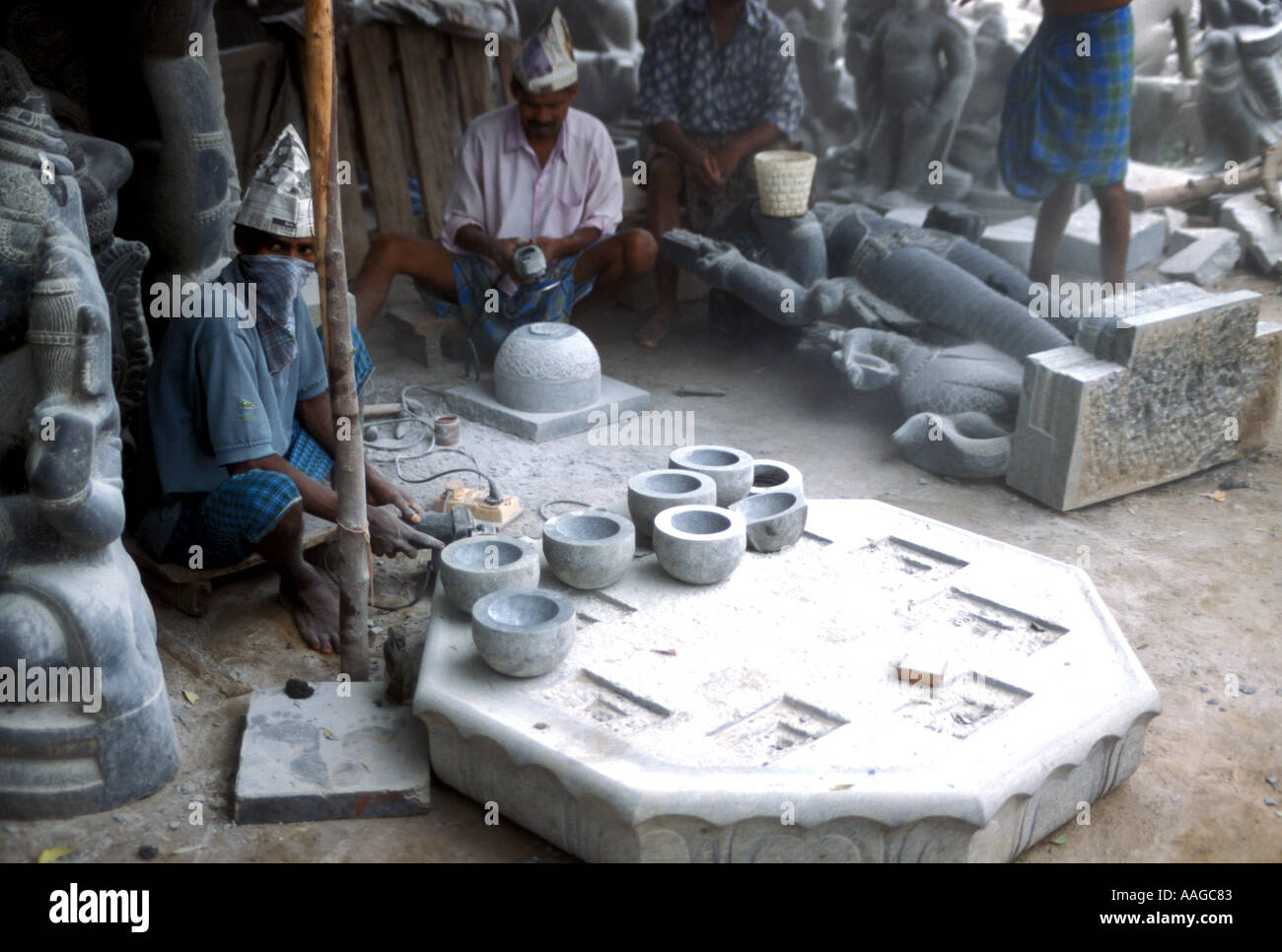 Men making sculptures Stock Photo - Alamy