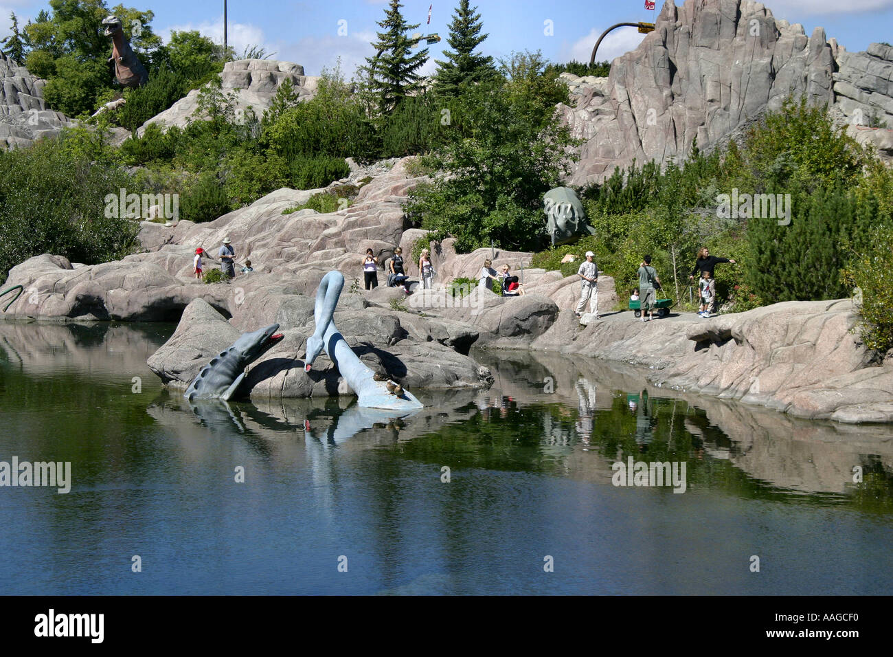 Calgary zoo display Stock Photo - Alamy