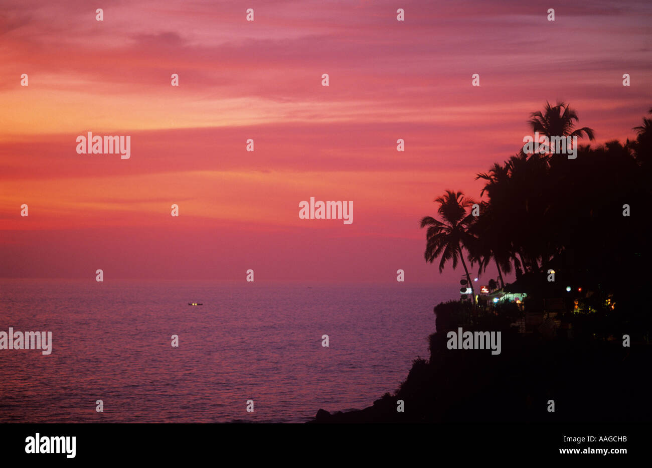 Sunset Varkala Kerala India Stock Photo - Alamy