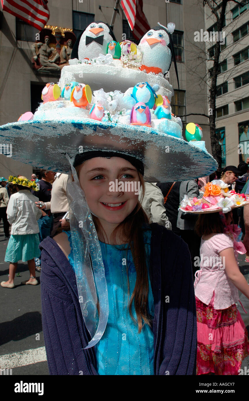 Participants on Easter Sunday at the Easter Parade on Fifth Ave Stock ...