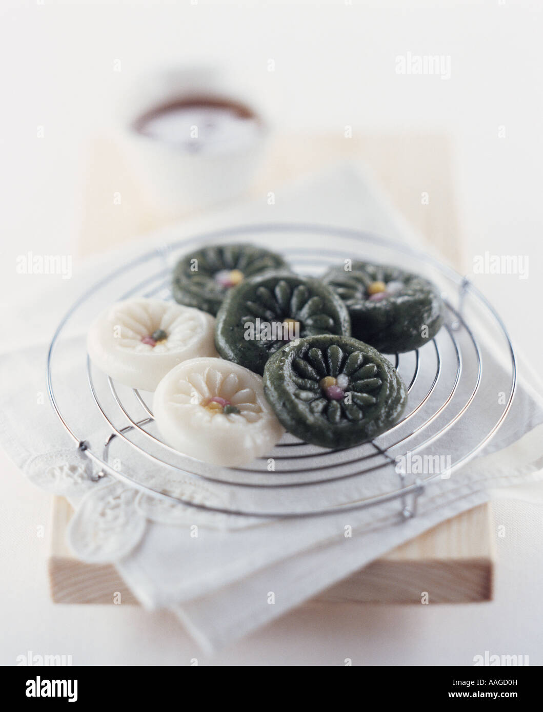 flower shape rice cake Stock Photo - Alamy