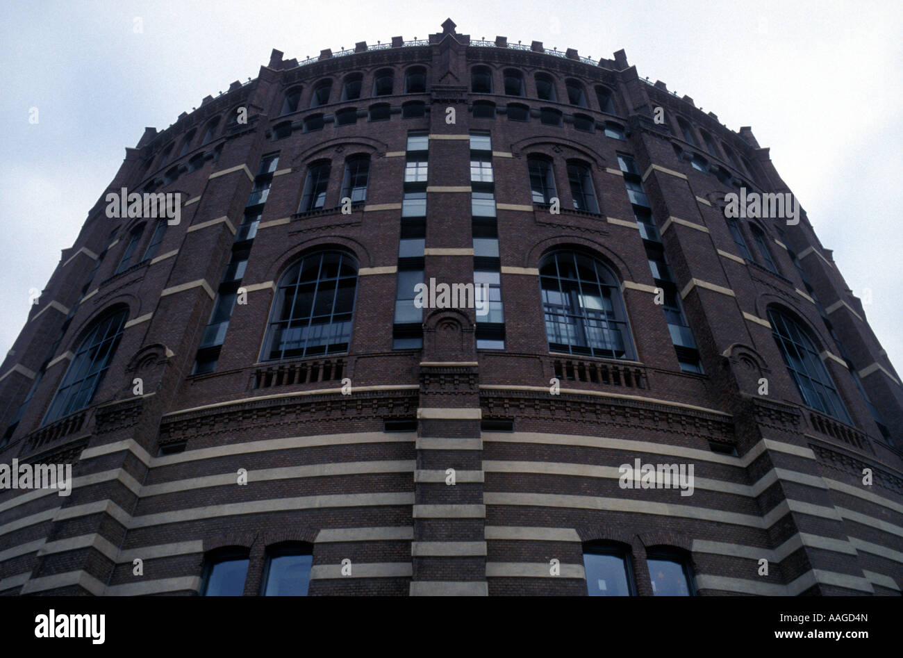 The Gasometer A Building in Gasometer City, Vienna, Austria Stock Photo ...