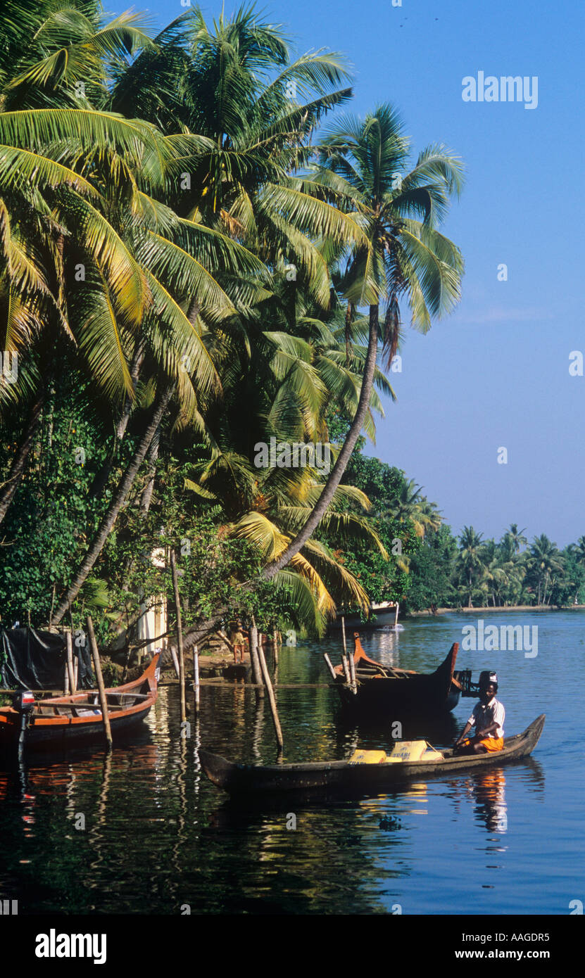 Kerala Backwaters India Stock Photo - Alamy