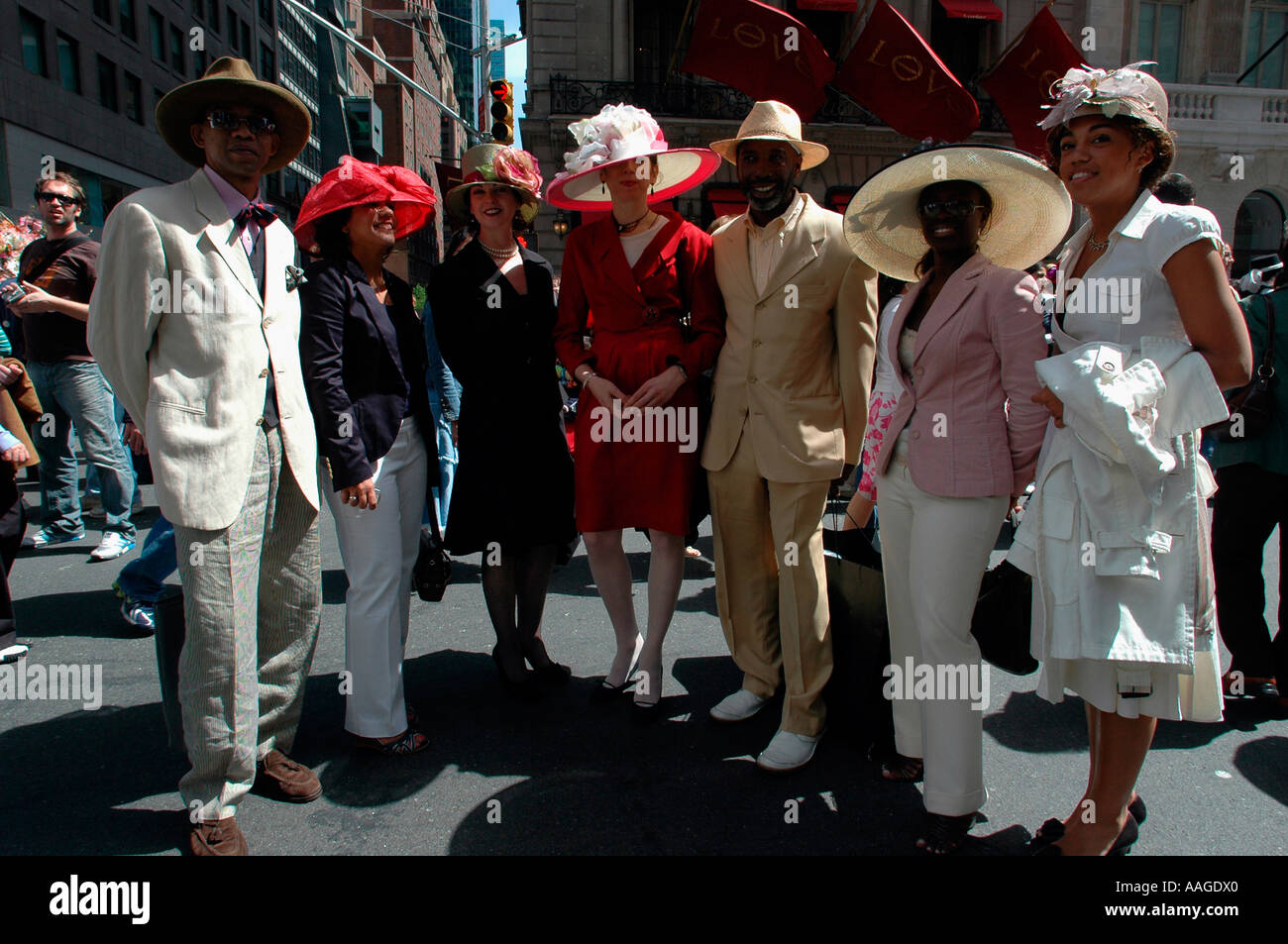 Participants on Easter Sunday at the Easter Parade on Fifth Ave Stock ...