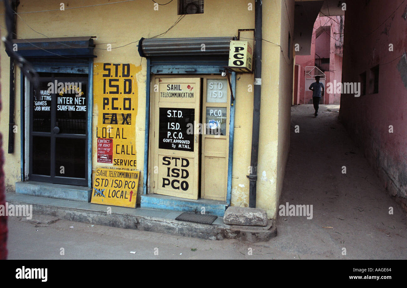 STD ISD shop Delhi India Stock Photo - Alamy