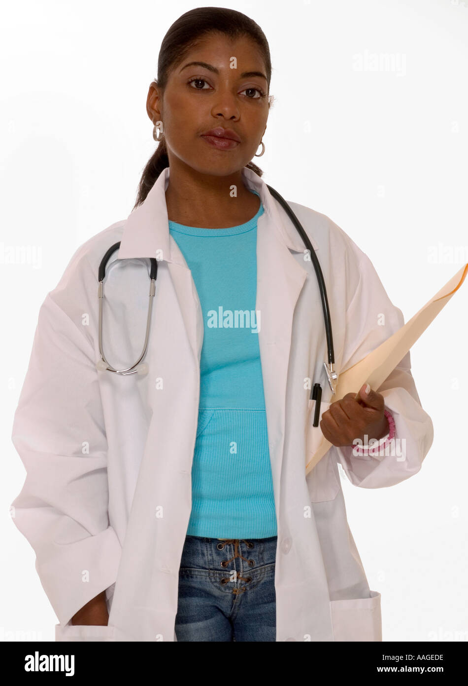 Doctor gp woman overworked hi-res stock photography and images - Alamy