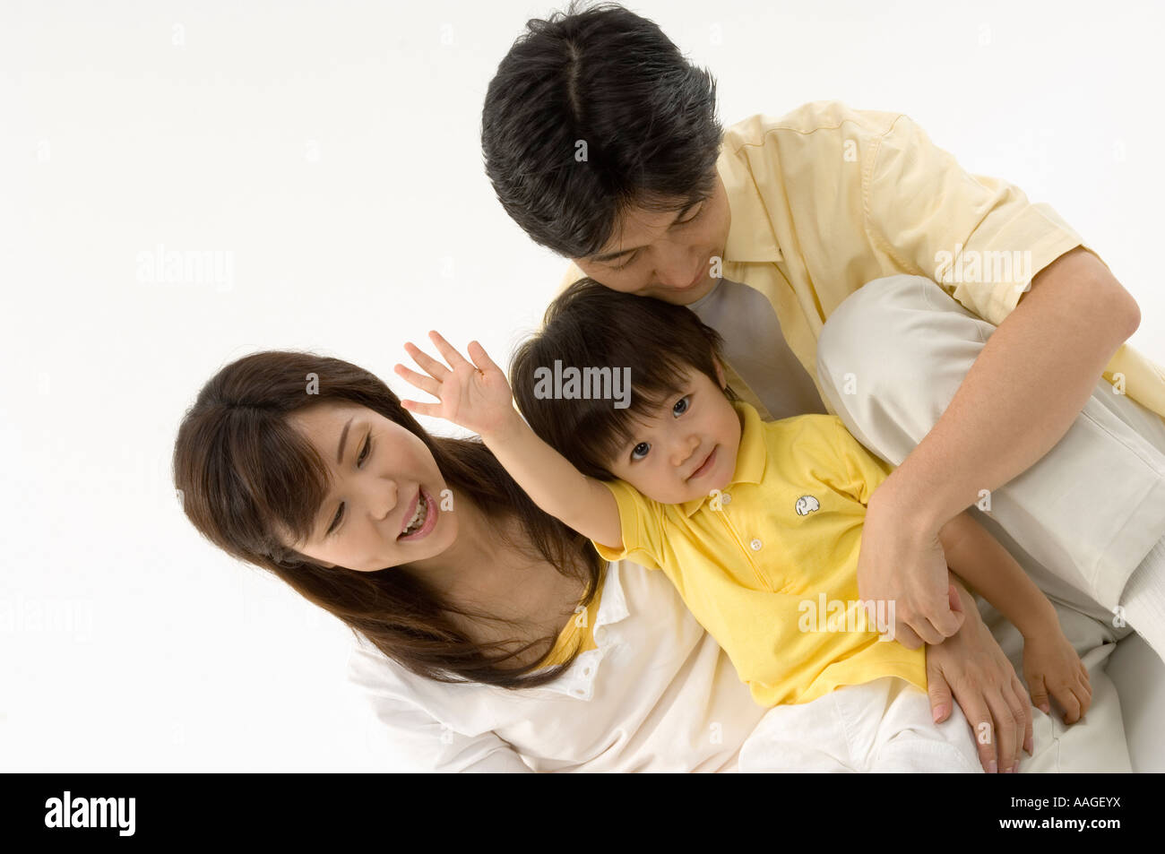 Family with one child Stock Photo - Alamy