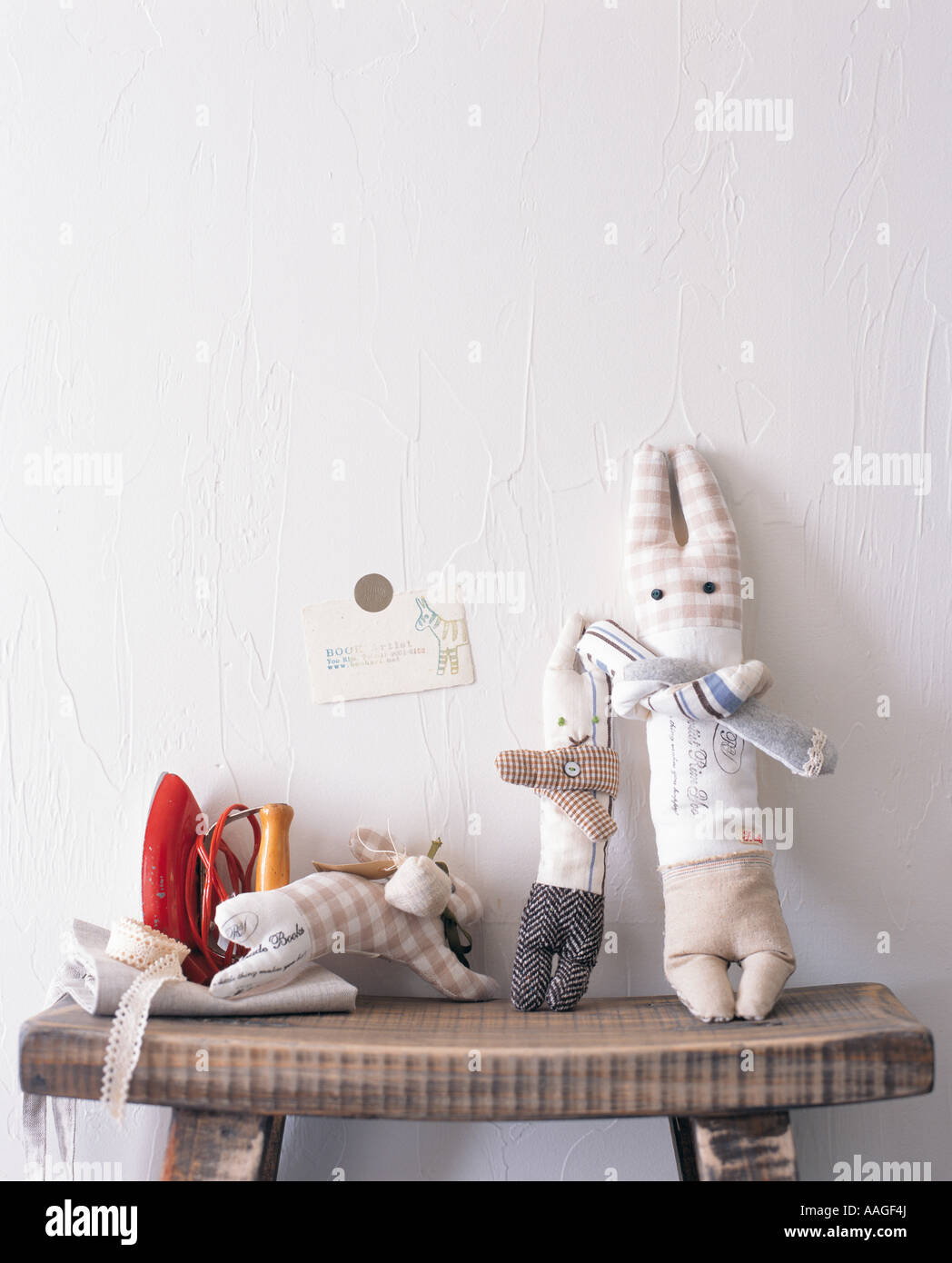 handmade rabbit doll Stock Photo - Alamy