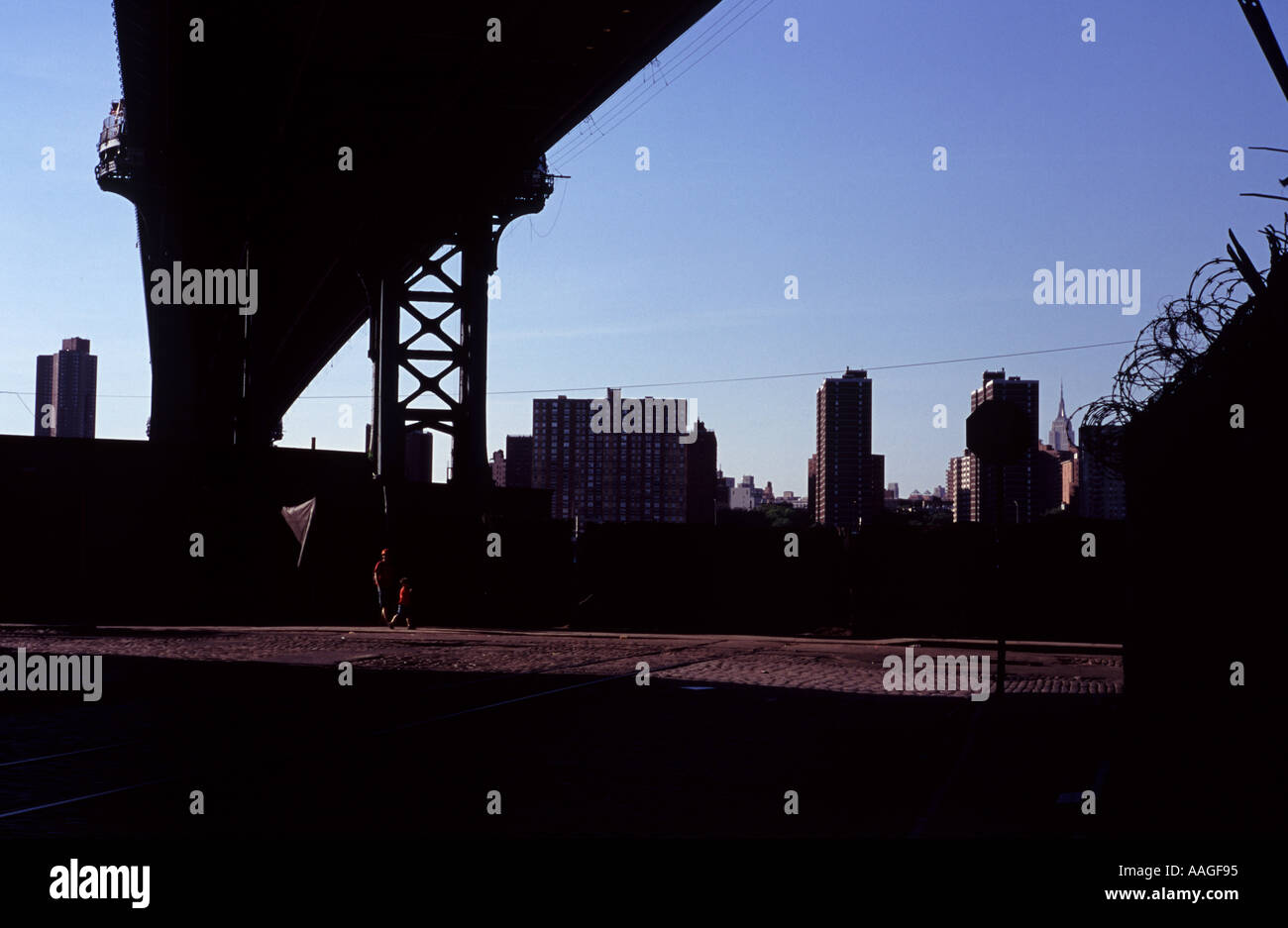 DUMBO District under the manhattan bridge skyline Down Under the ...