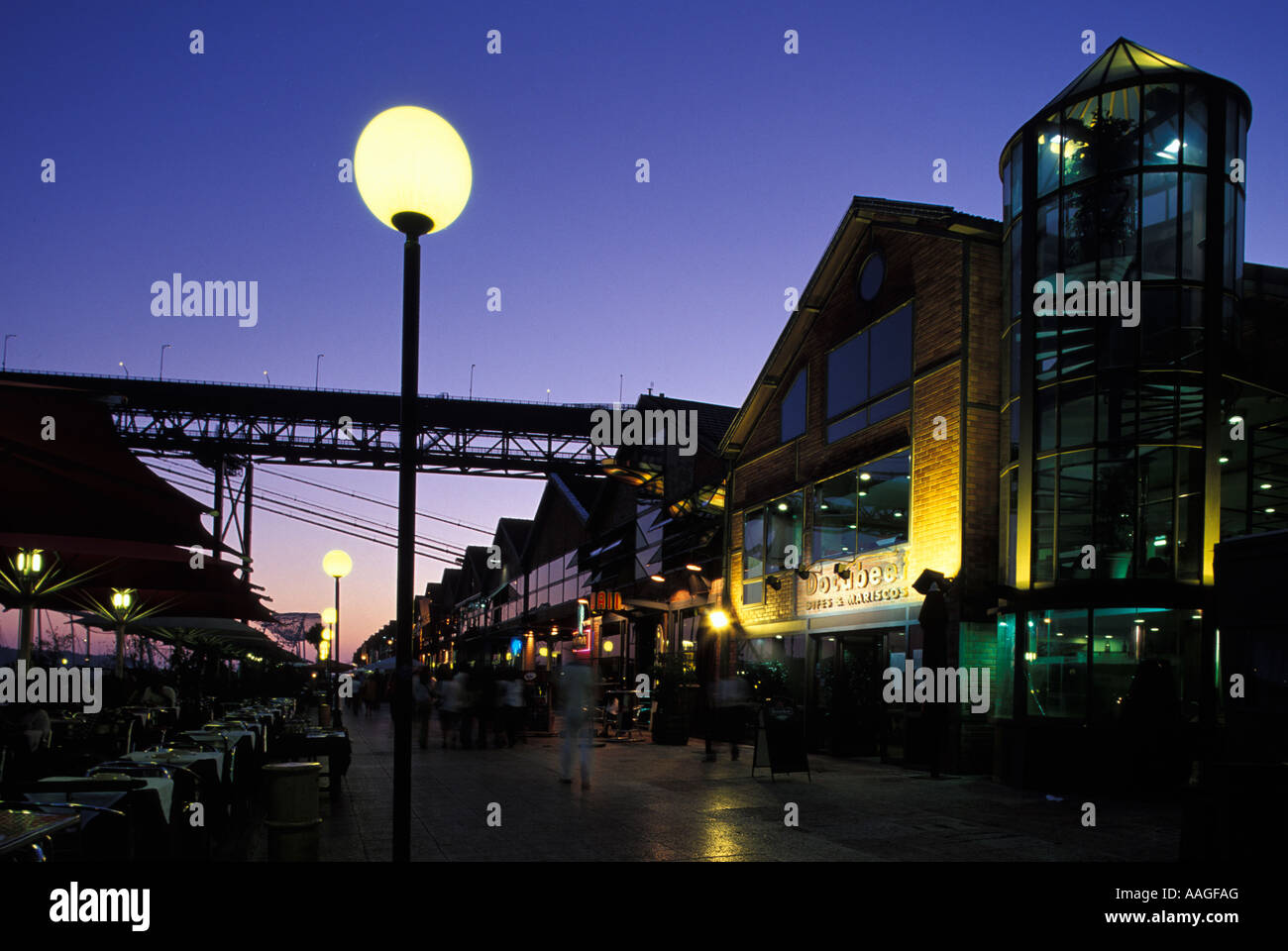 Restaurants and clubs at night Docas de Santa Amaro Lisbon Lisbon ...