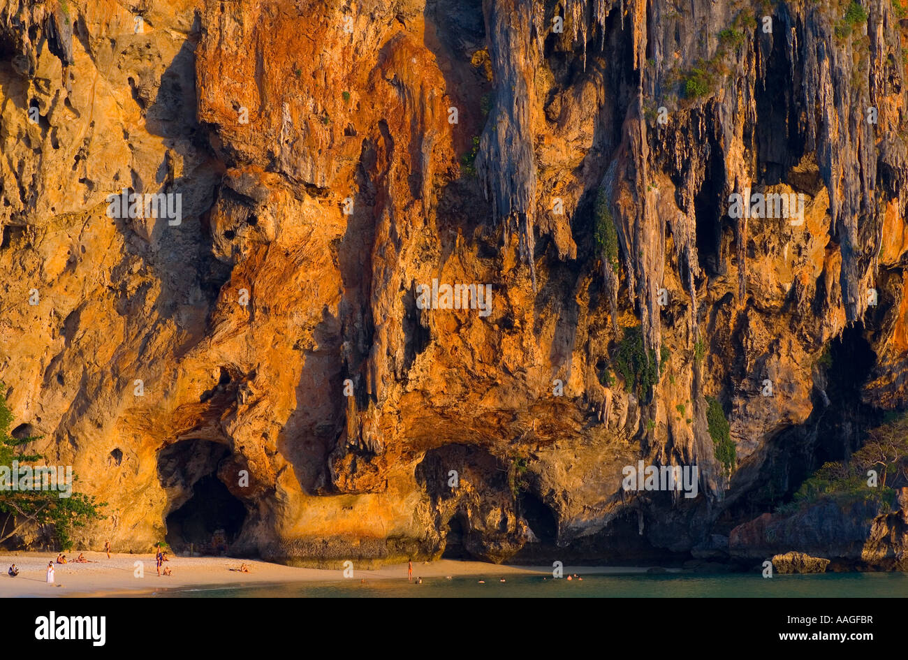 Princess Cave Hat Phra Nang Railay Thailand South East Asia Stock Photo ...