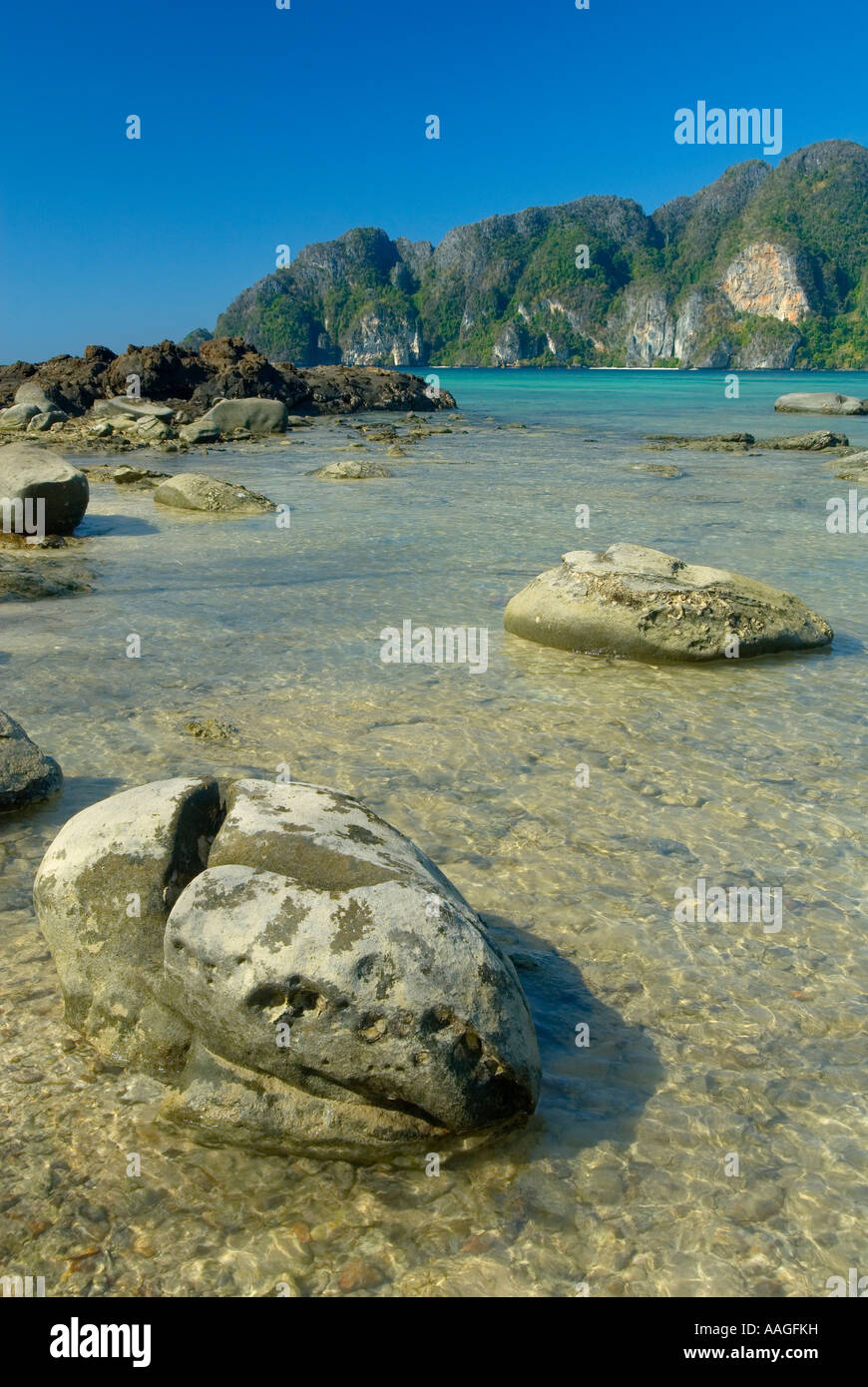 Limestone Cliffs Kho Phi Phi Don Island Krabi Province Andaman Sea ...