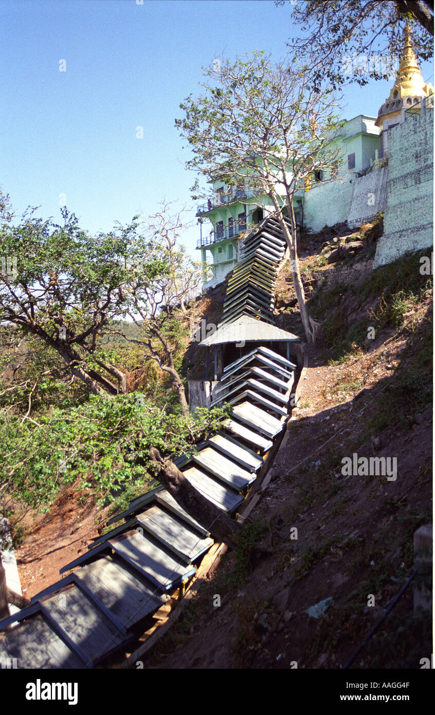 Covered stairs temple building hi-res stock photography and images - Alamy