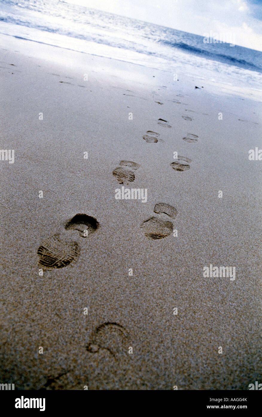 Footprint above sands Stock Photo - Alamy