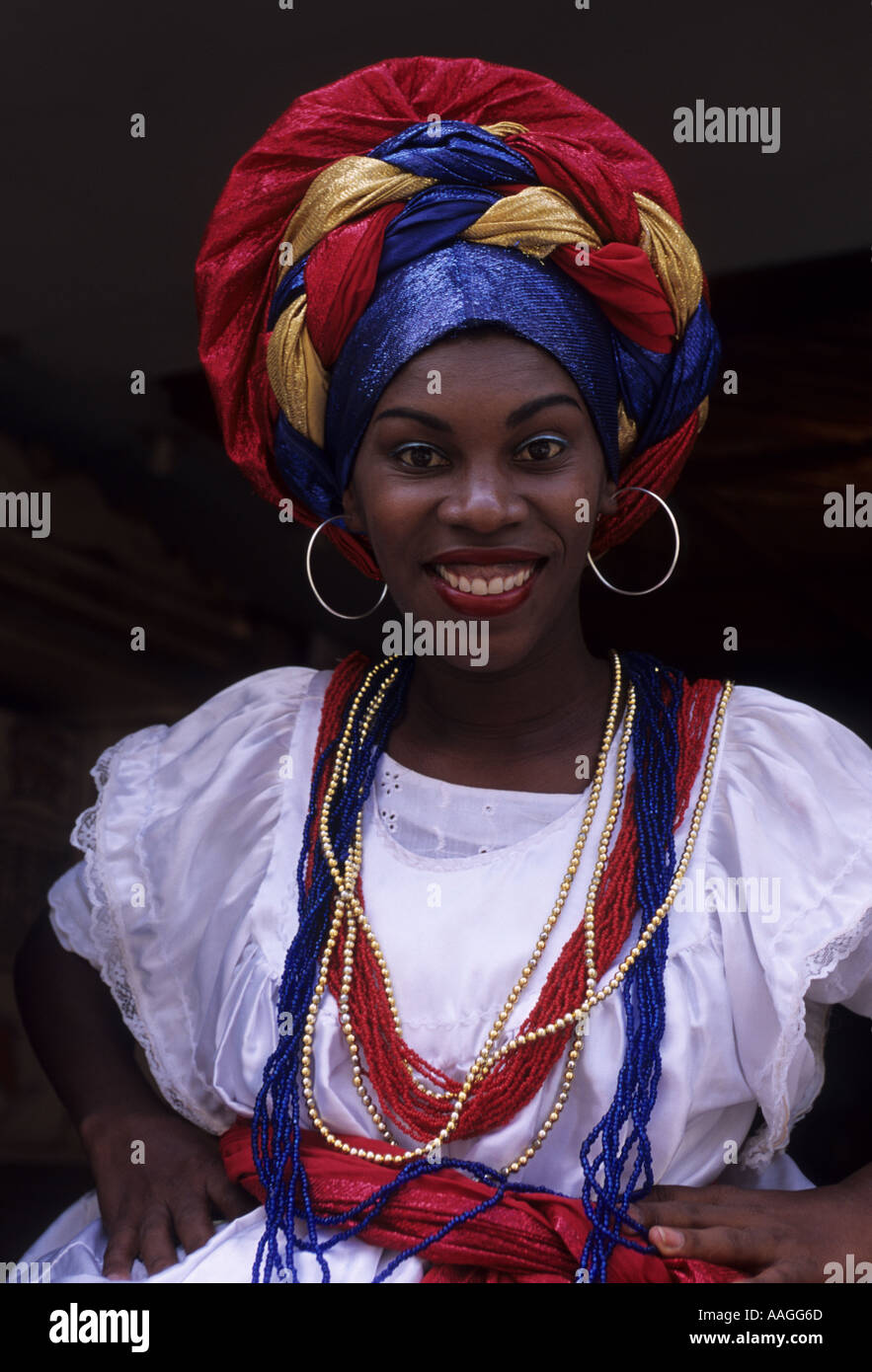Woman in traditional dress Salvador Bahia Brazil Stock Photo - Alamy