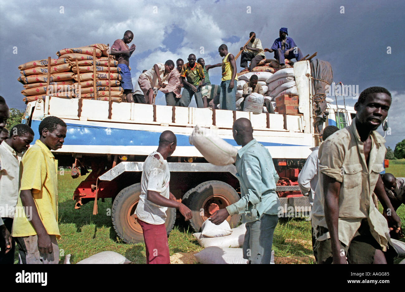 WFP food distribution in northern Uganda, 2004. picture by Mark Pearson ...