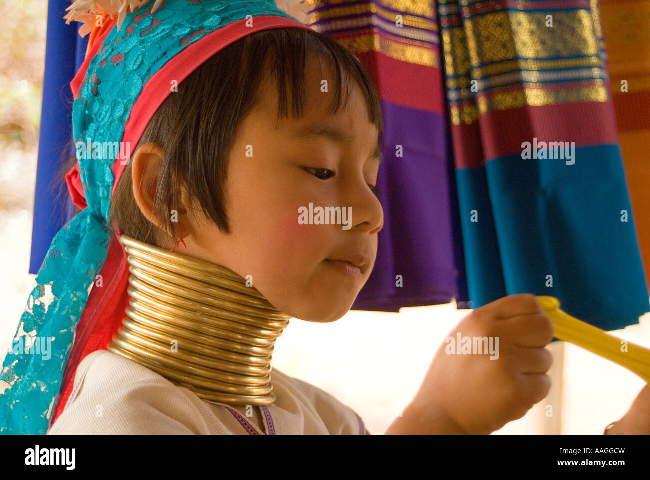 Long Neck Tribes person Chiang Mai Thailand South East Asia Stock Photo ...