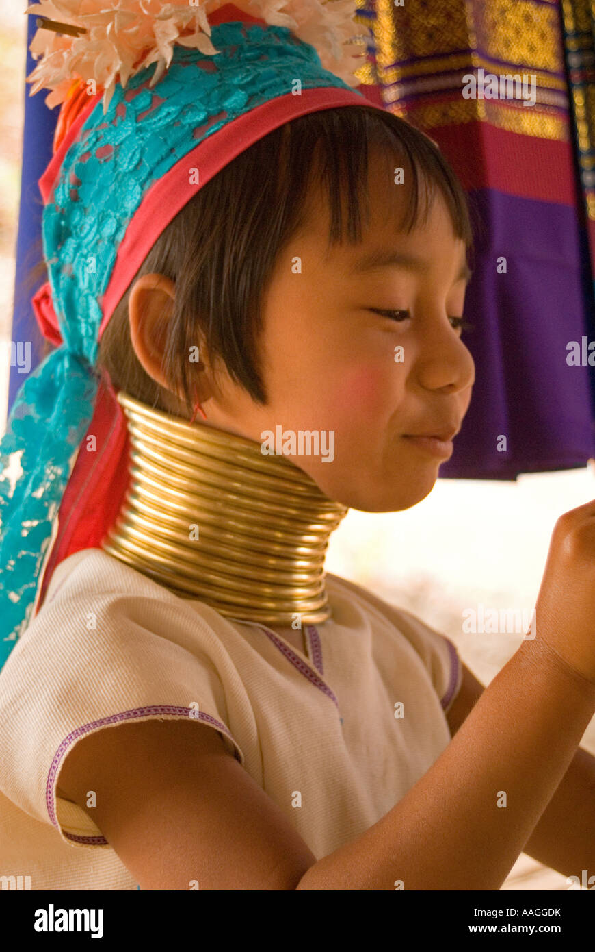 Long Neck Tribes person Chiang Mai Thailand South East Asia Stock Photo ...