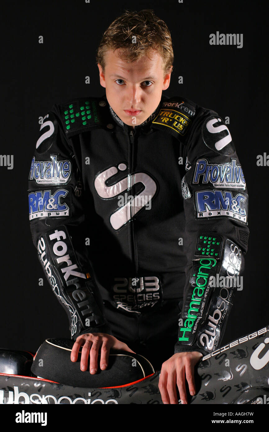 [British under fifteen speedway champion Joe Haines] Stock Photo - Alamy