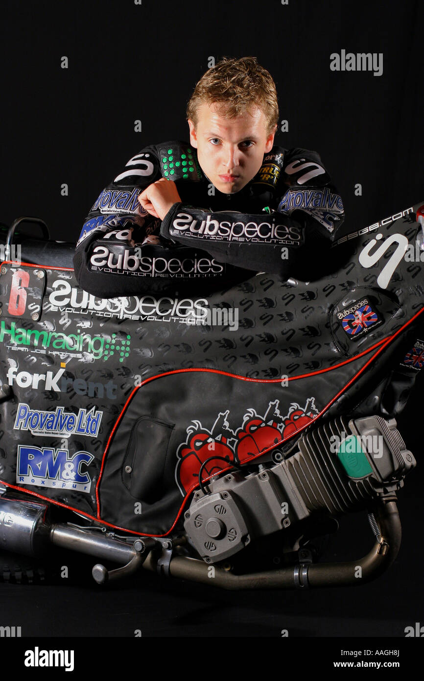 [British under fifteen speedway champion Joe Haines] Stock Photo - Alamy