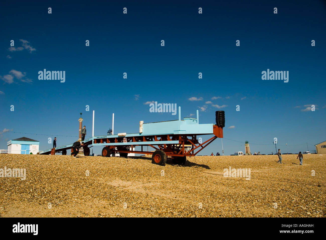 A Landing Jetty on Southsea Beach Stock Photo - Alamy