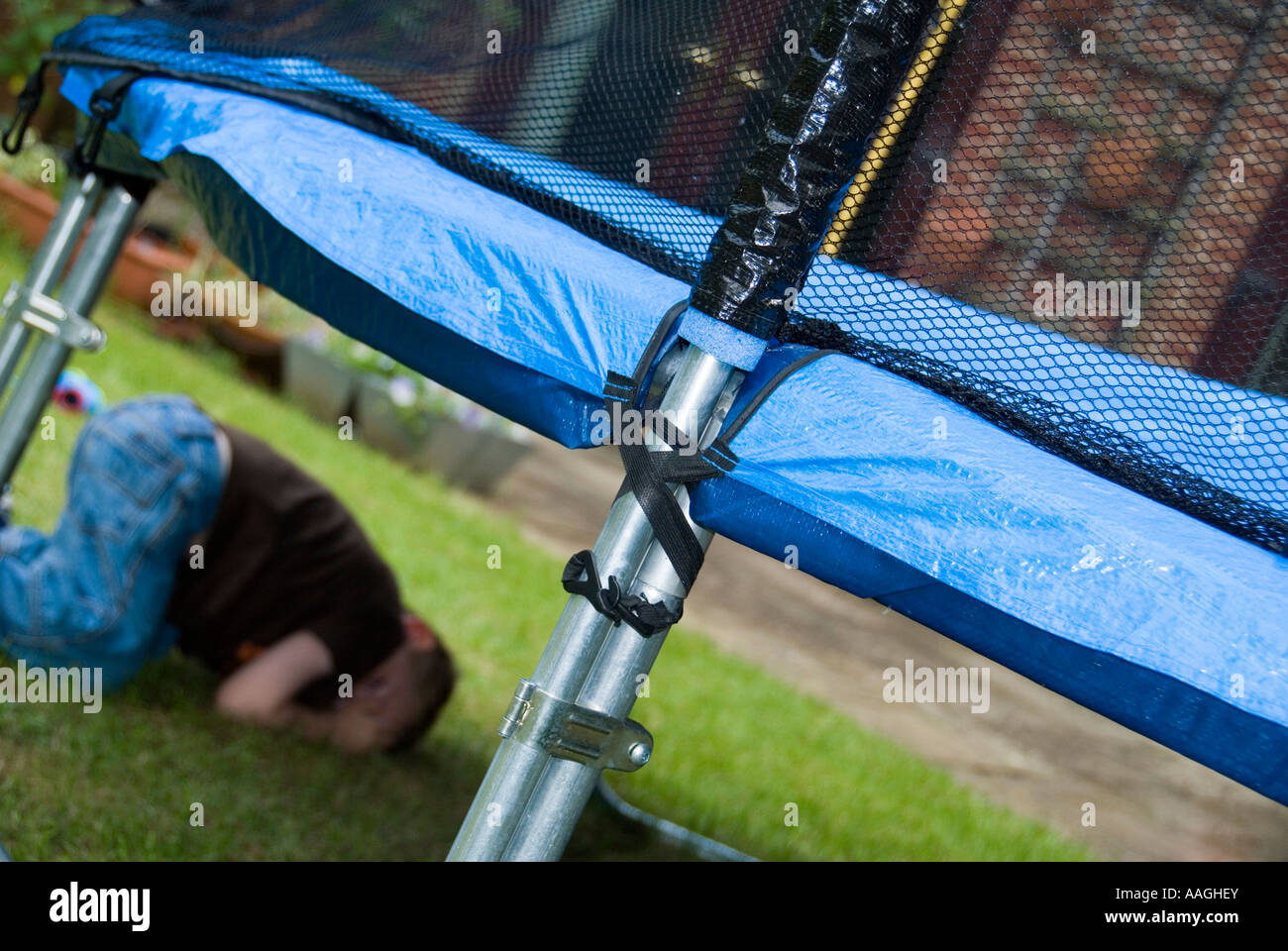 Young Child Hiding Stock Photo - Alamy