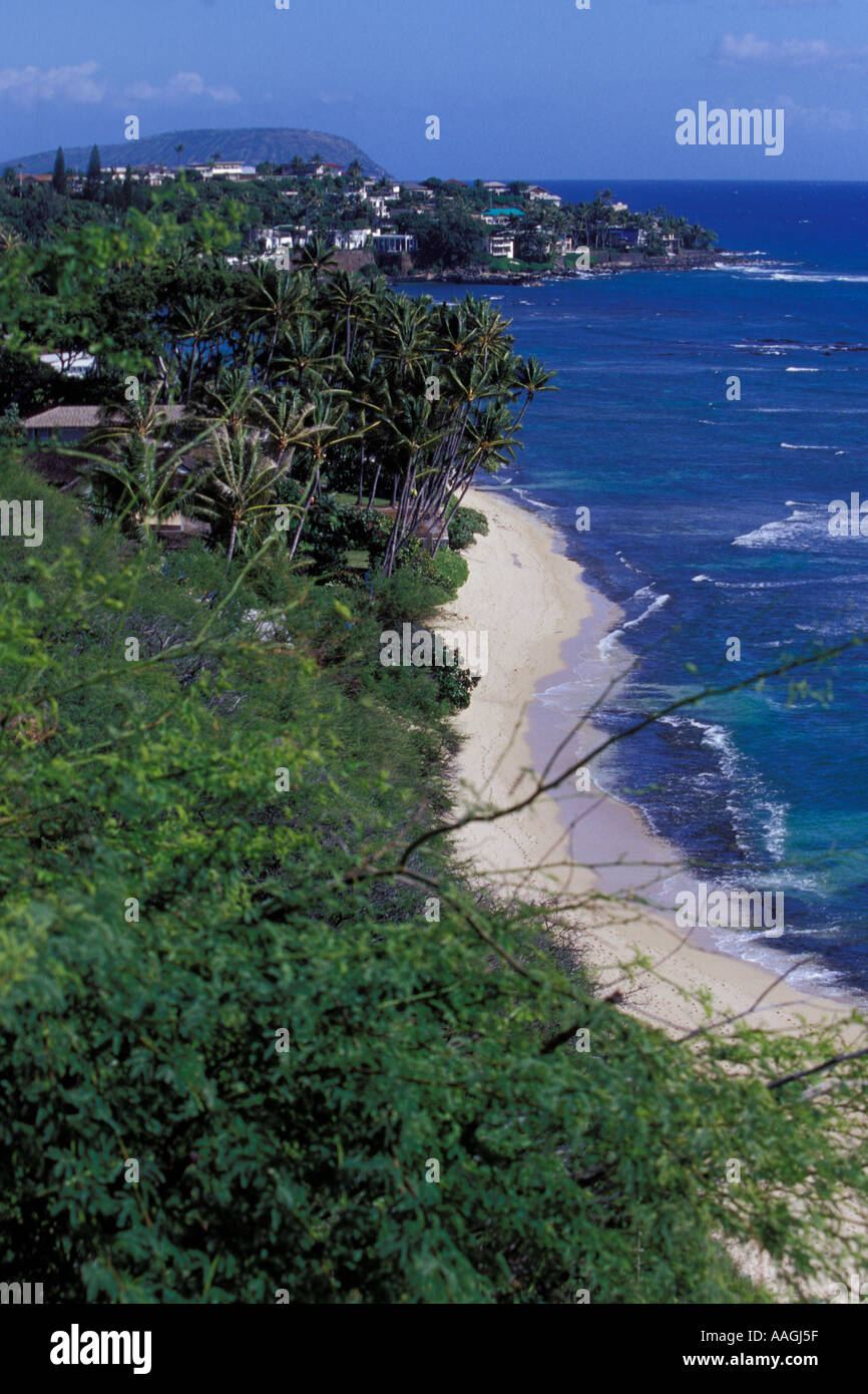 Kupikipkio Point and beach with Koko Head in the background Oahau ...