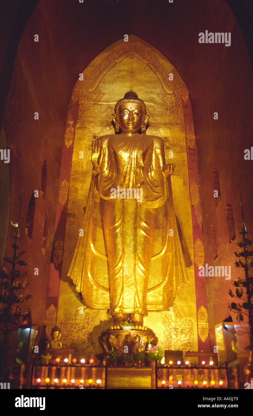Buddha Interior Ananda Pahto Temple Bagan Myanmar Burma Stock Photo - Alamy
