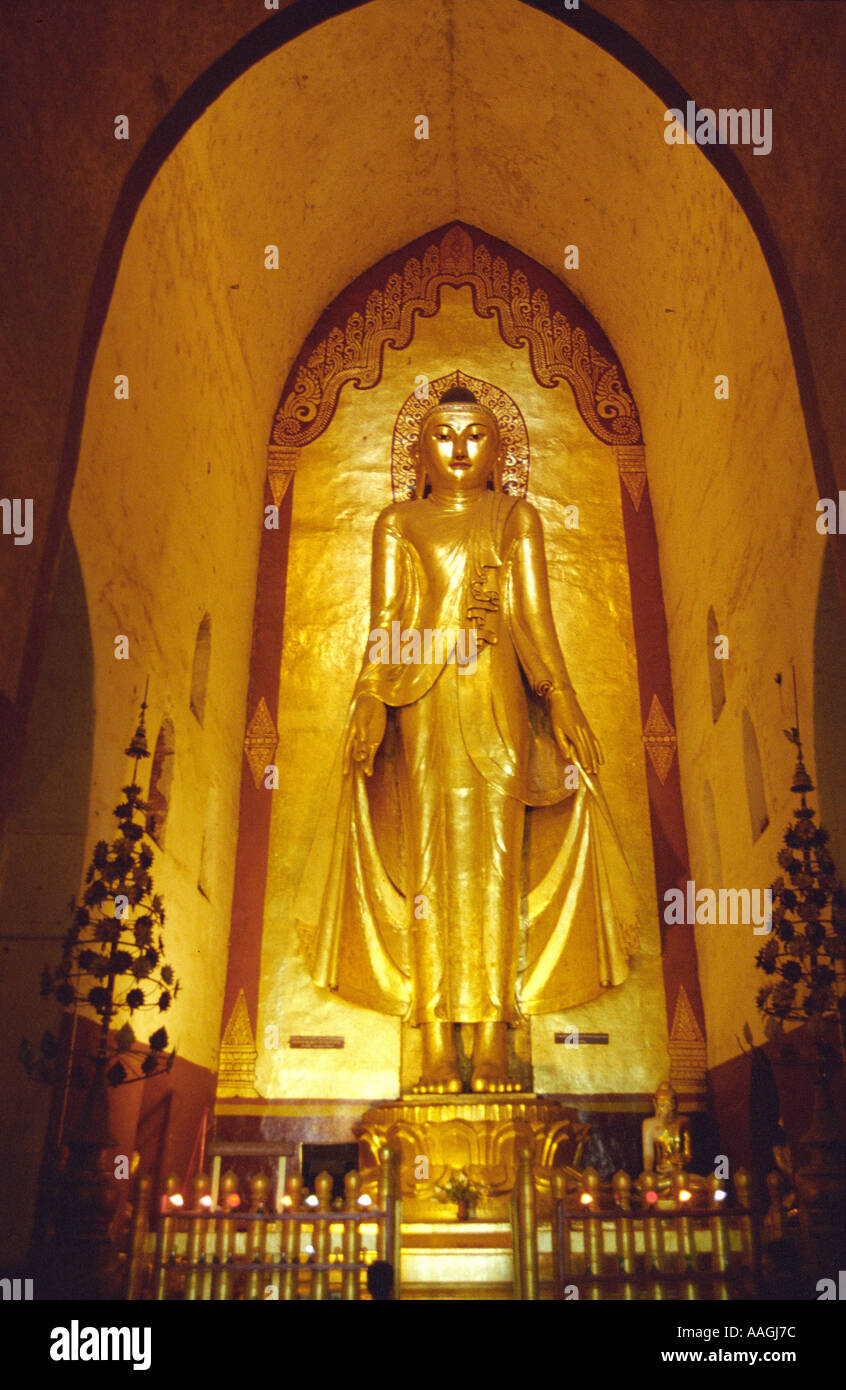 Buddha Interior Ananda Pahto Temple Bagan Myanmar Burma Stock Photo - Alamy